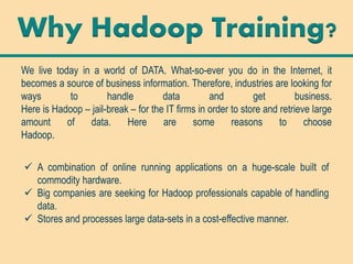 Hadoop training-and-placement | PPTX