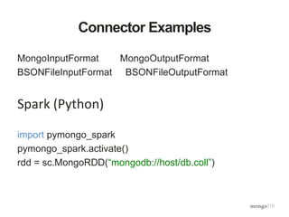 MongoDB Days Silicon Valley: MongoDB and the Hadoop Connector | PPT