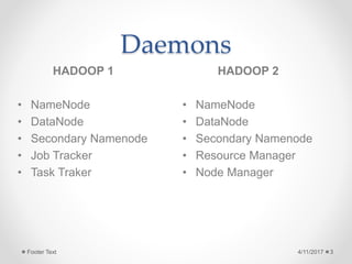 Hadoop 1 vs hadoop2 | PPTX