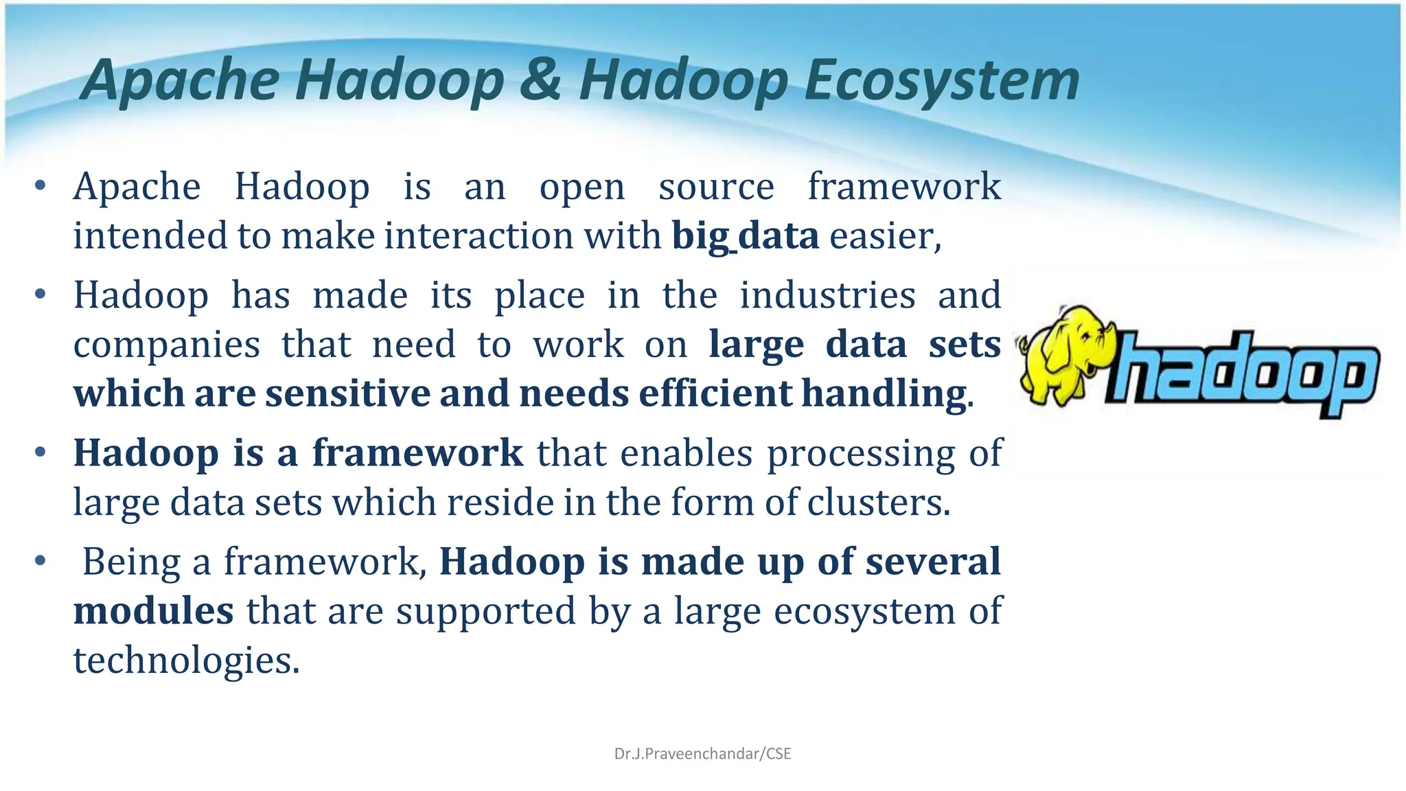 HADOOP AND MAPREDUCE ARCHITECTURE-Unit-5.ppt