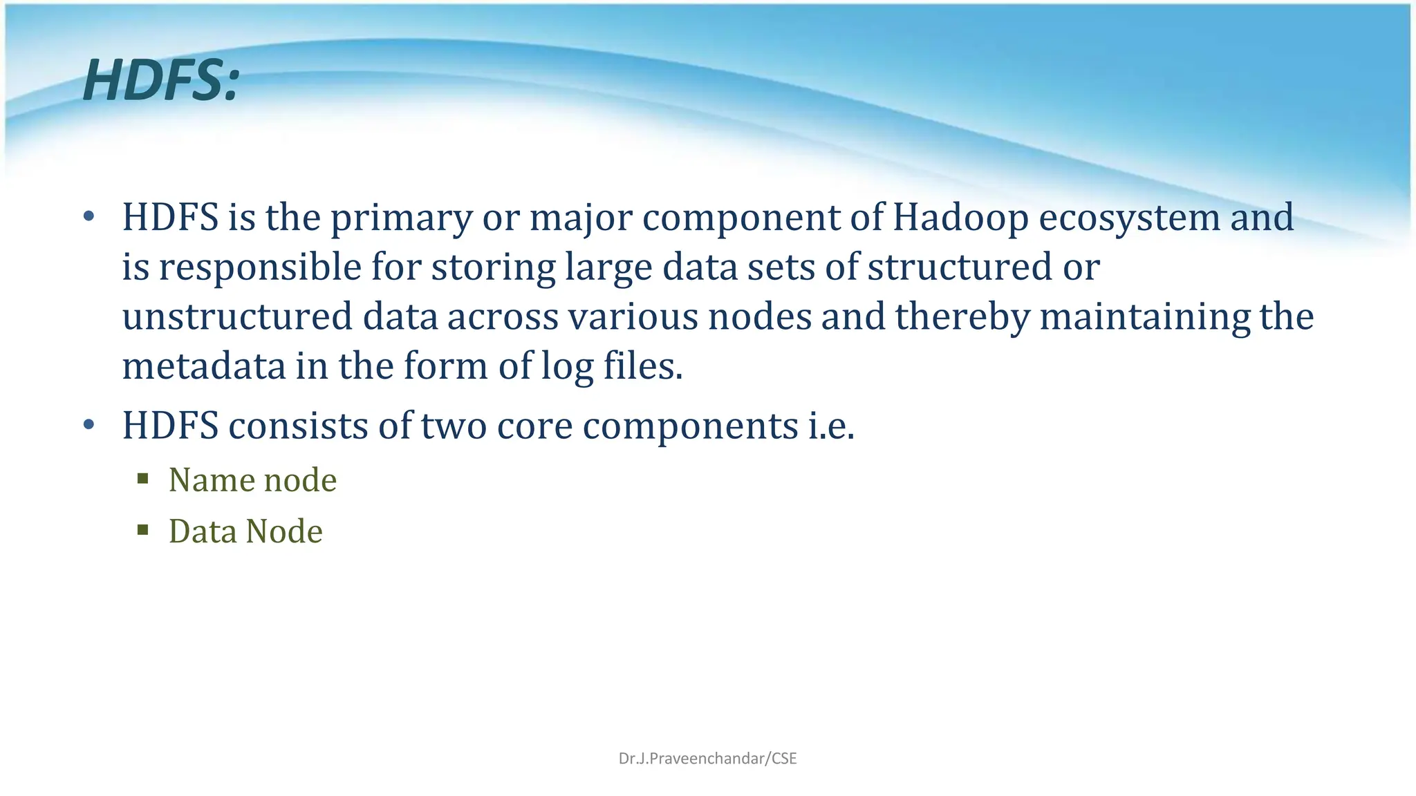 HADOOP AND MAPREDUCE ARCHITECTURE-Unit-5.ppt