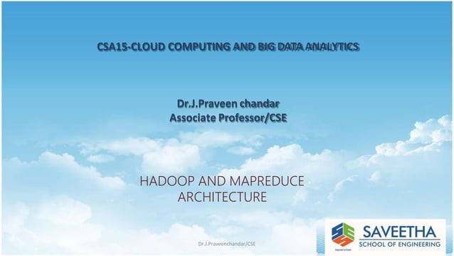 HADOOP AND MAPREDUCE ARCHITECTURE-Unit-5.ppt | Databases | Computer ...