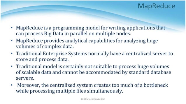 Hadoop And Mapreduce Architecture Unit 5ppt Databases Computer Software And Applications