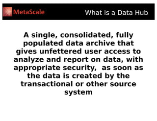 Hadoop as a data hub featuring sears | PDF