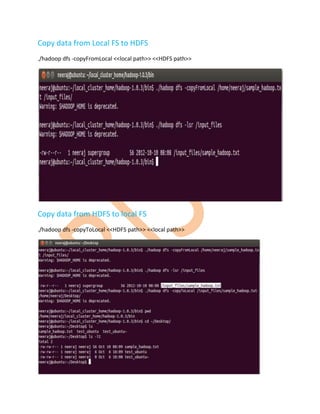 Hadoop basic commands | DOCX