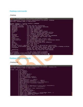 Hadoop basic commands | DOCX