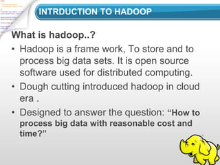 HADOOP DISTRIBUTED FILE SYSTEM AND MAPREDUCE | PPTX