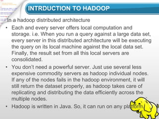 HADOOP DISTRIBUTED FILE SYSTEM AND MAPREDUCE | PPTX