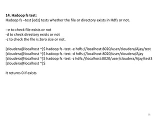 Hadoop File System Shell Commands, | PDF