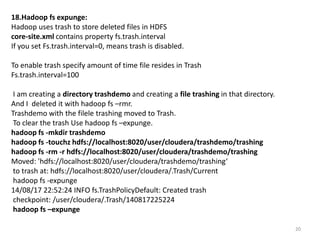 Hadoop File System Shell Commands, | PDF