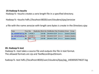 Hadoop File System Shell Commands, | PDF