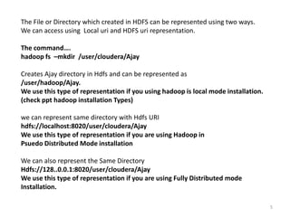 Hadoop File System Shell Commands, | PDF
