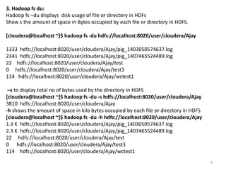 Hadoop File System Shell Commands, | PDF