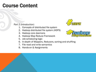Hadoop course content | PDF