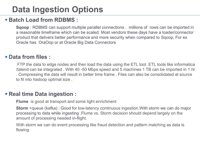 Hadoop data ingestion | PPTX