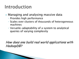 HadoopDB in Action | PPT