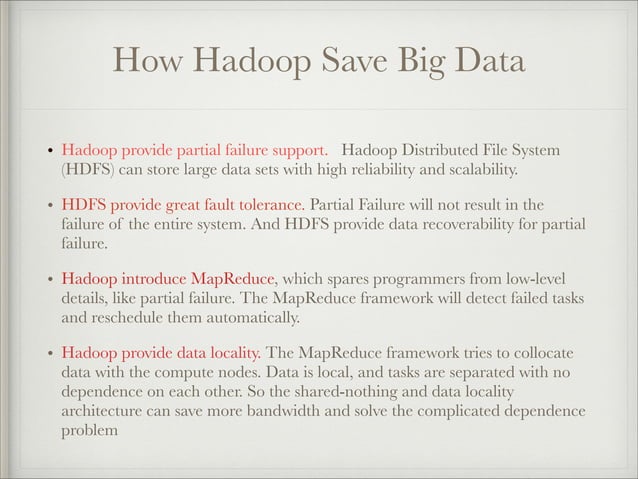 Hadoop distributed computing framework for big data | PPT