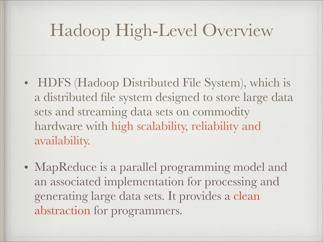 Hadoop distributed computing framework for big data | PPT
