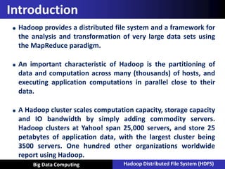 Hadoop Distributed File System in Big data | PPT