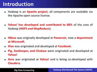 Hadoop Distributed File System in Big data | PPT