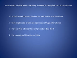 Hadoop & Data Warehouse | PDF