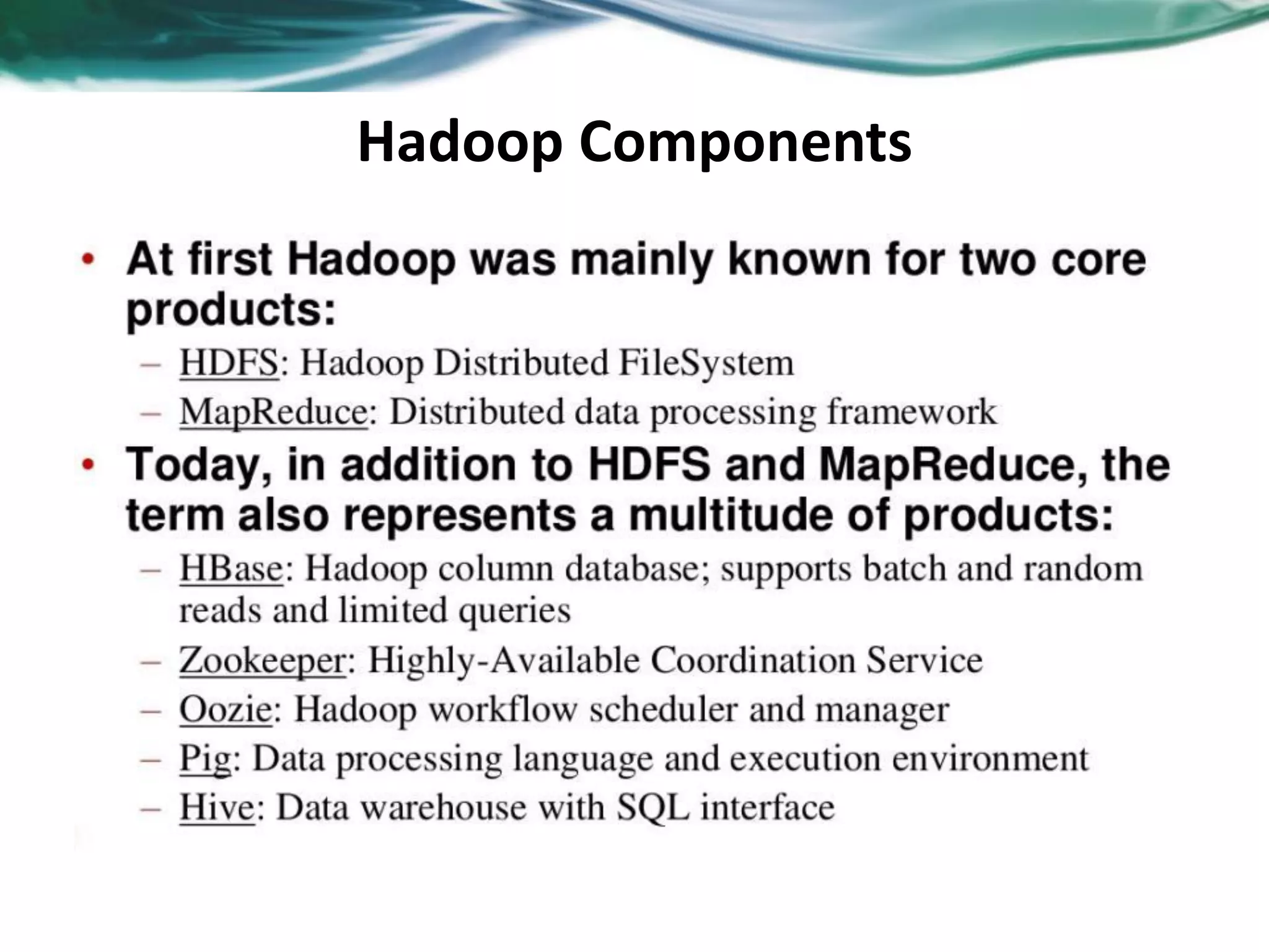 Hadoop ecosystem | PDF