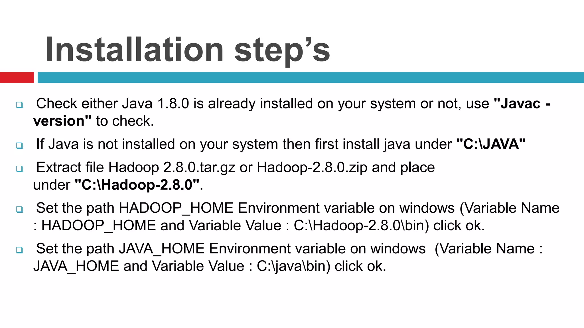 Hadoop Installation presentation | PPTX