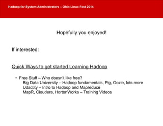 Hadoop for sys_admin | PDF | Cloud Computing | Internet