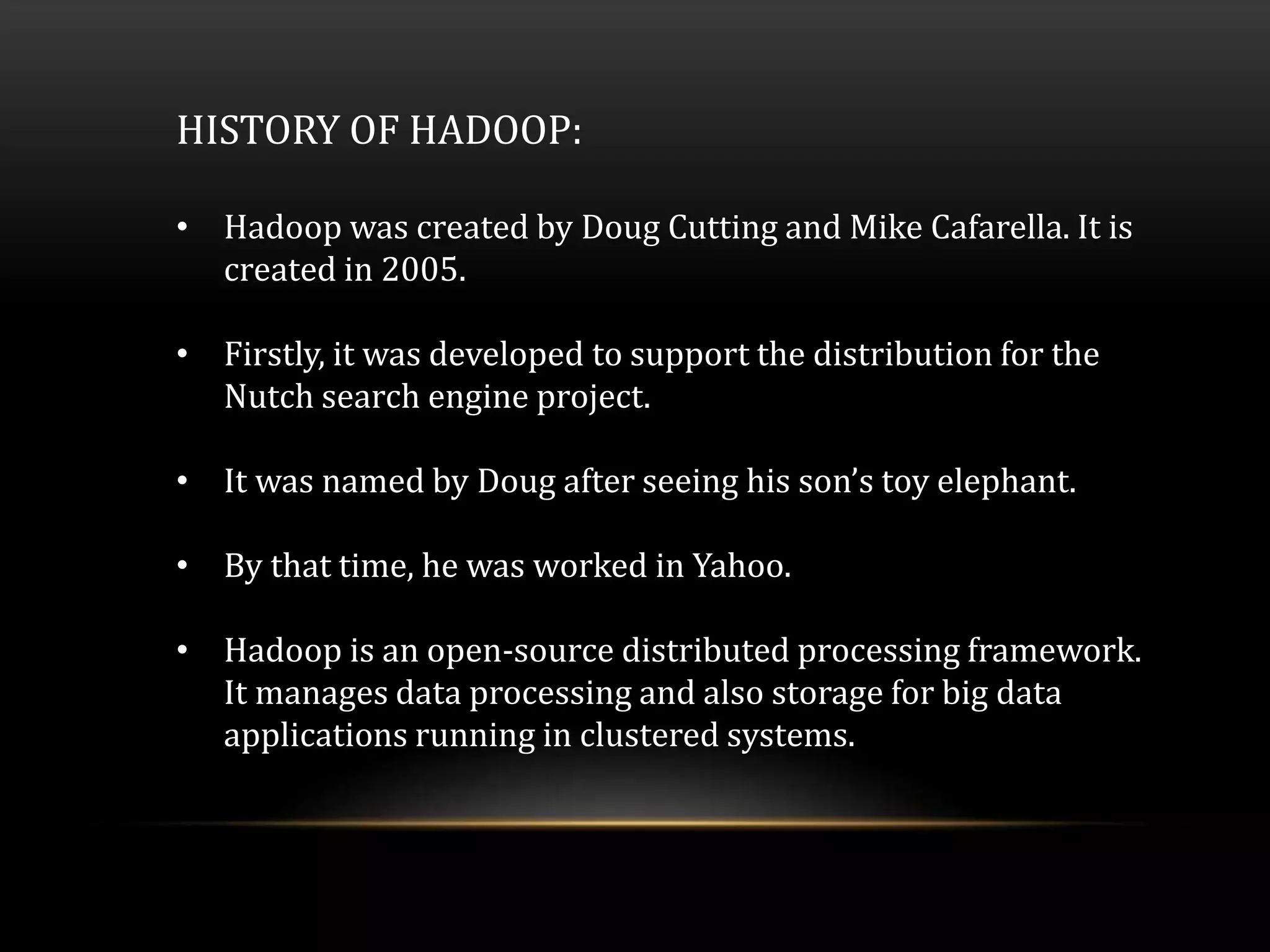 Hadoop foundation for analytics | PPTX