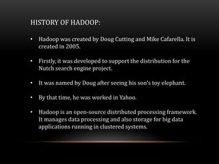 Hadoop foundation for analytics | PPT