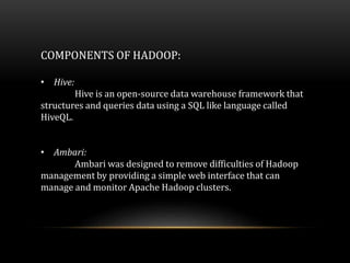 Hadoop foundation for analytics | PPT