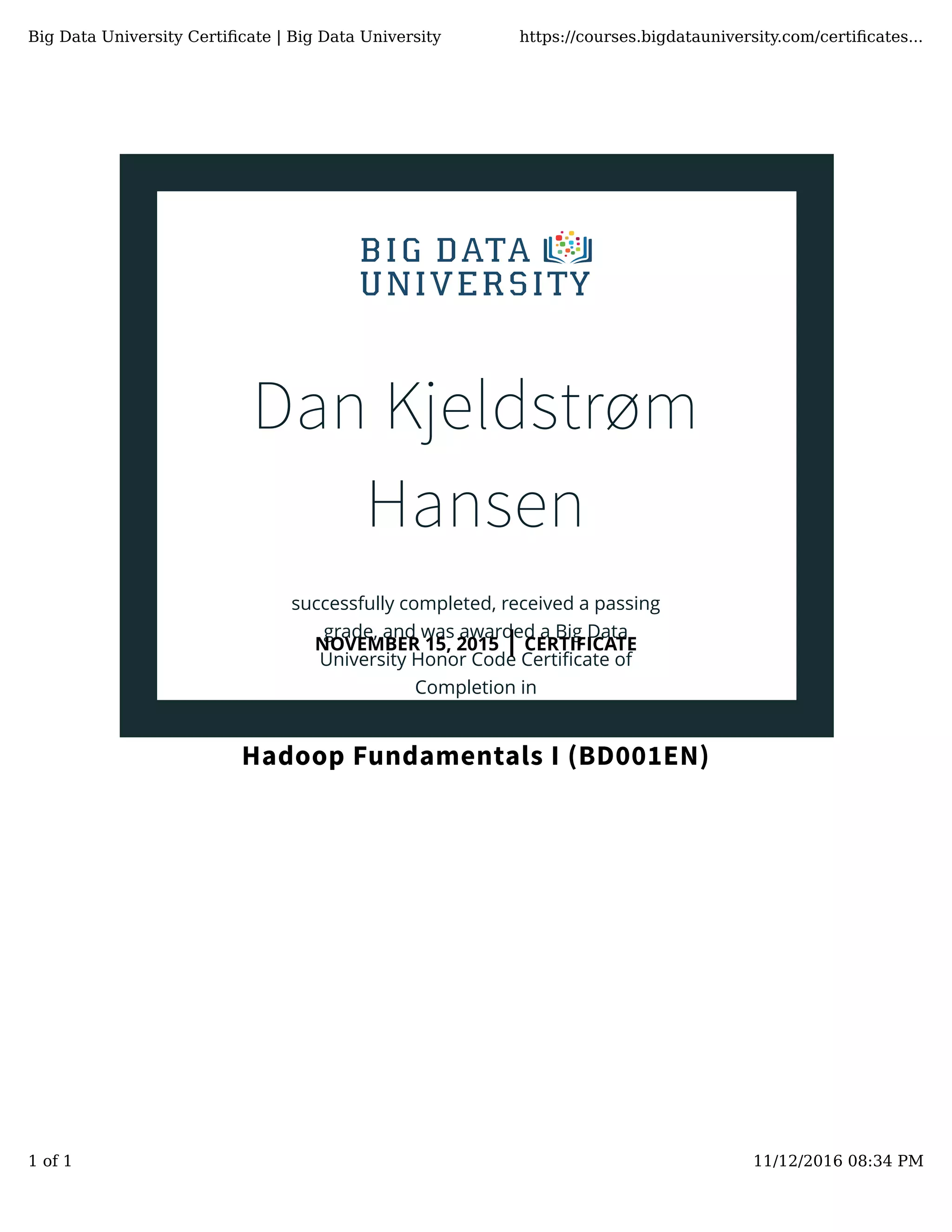 Hadoop fundamentals | PDF