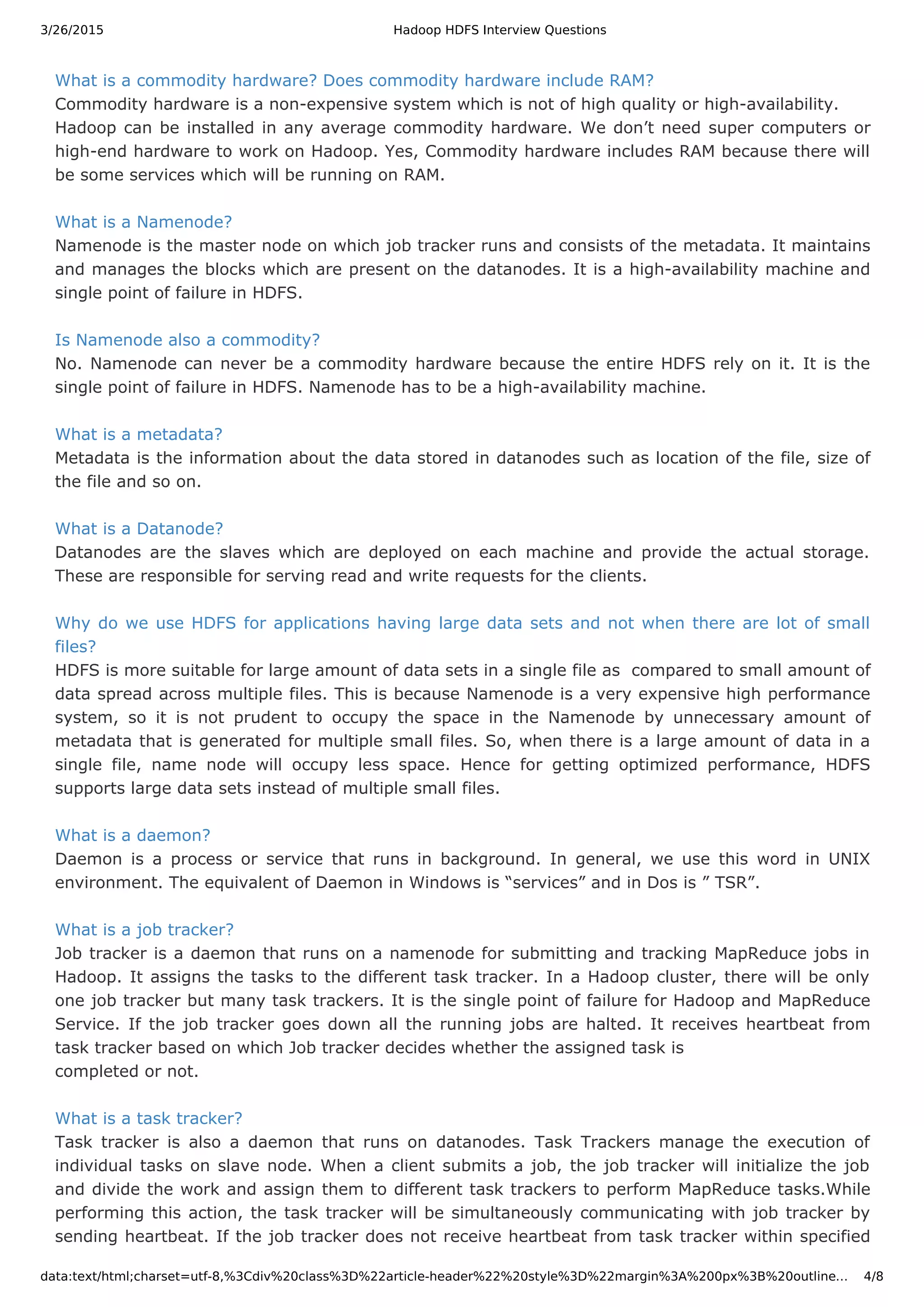 Hadoop hdfs interview questions | PDF Hadoop hdfs interview questions | PDF