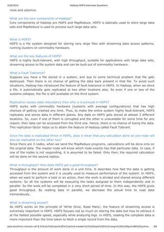 Hadoop hdfs interview questions | PDF | Databases | Computer Software and Applications