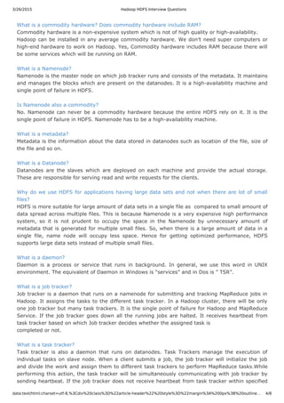Hadoop hdfs interview questions | PDF | Databases | Computer Software ...