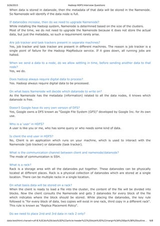 Hadoop hdfs interview questions | PDF | Databases | Computer Software and Applications
