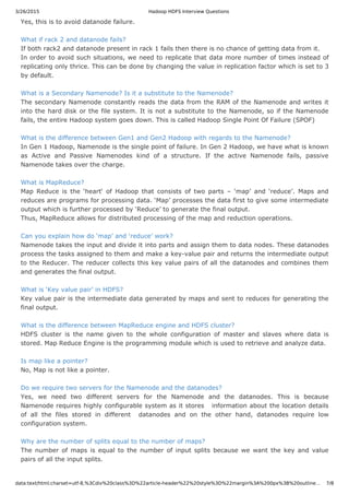 Hadoop hdfs interview questions | PDF | Databases | Computer Software ...