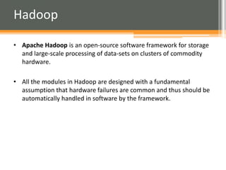 Hadoop infrastructure for education | PPTX