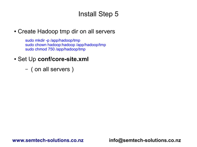 An Example Hadoop Install Ppt