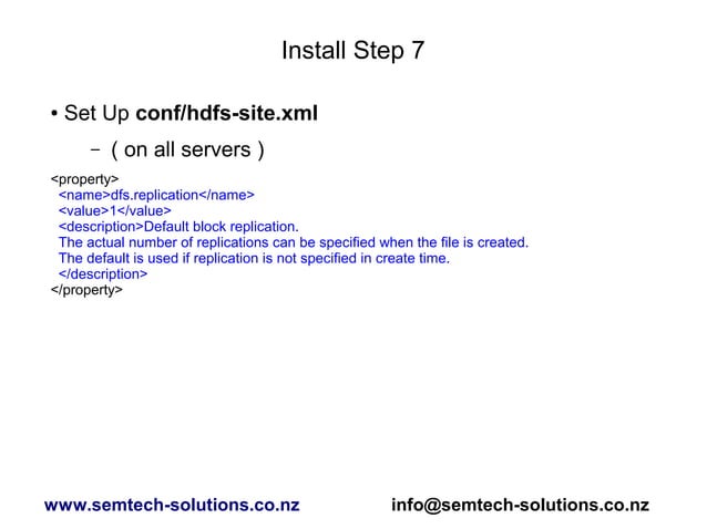 An Example Hadoop Install Ppt