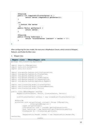 Hadoop installation and Running KMeans Clustering with MapReduce Program on Hadoop | PDF