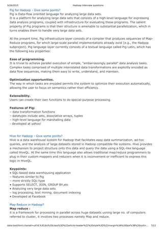 Hadoop interview questions | PDF