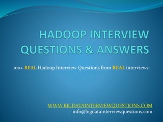 Hadoop Interview Questions and Answers | PPT
