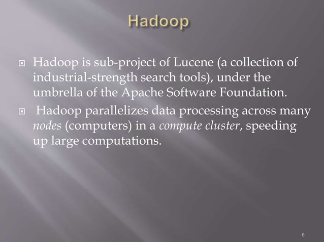 Hadoop Introduction Seminar Presentation Ppt
