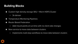 Hadoop Meetup Jan 2019 - Router-Based Federation and Storage Tiering | PPTX