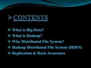 Hadoop: A distributed framework for Big Data | PPT