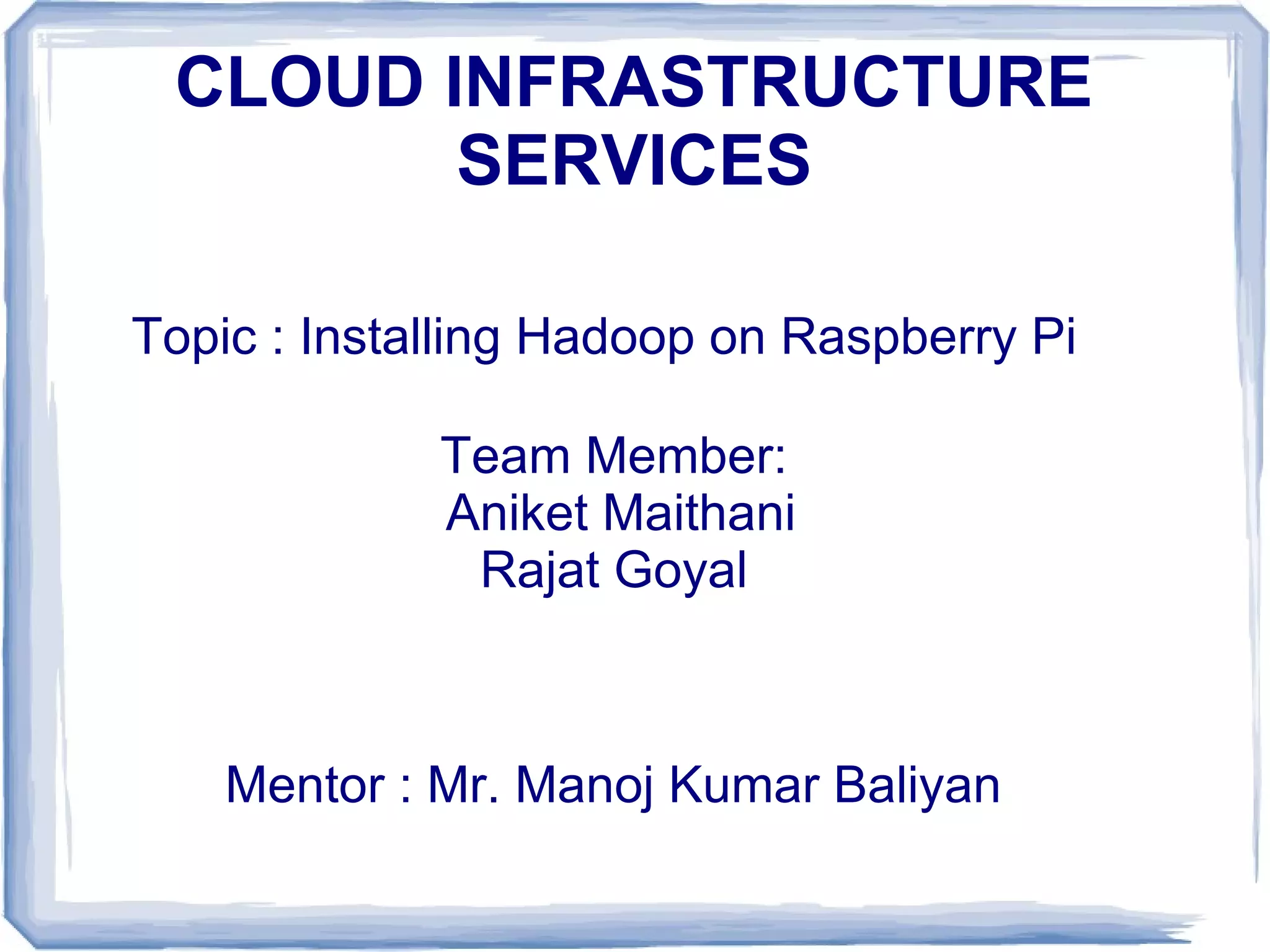 Hadoop On Raspberry Pi Part 1 Ppt 0686