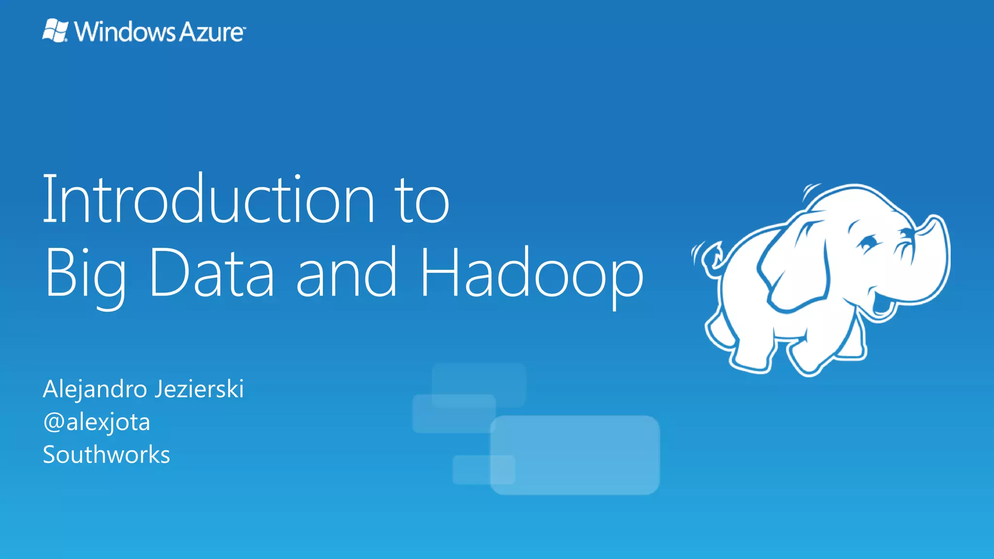 Hadoop onwindowsazure | PPTX