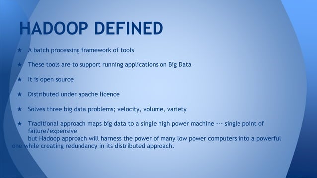 Hadoop overview | PPT