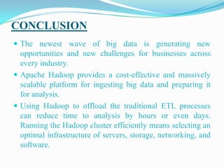 ETL big data with apache hadoop | PPTX | Cloud Computing | Internet